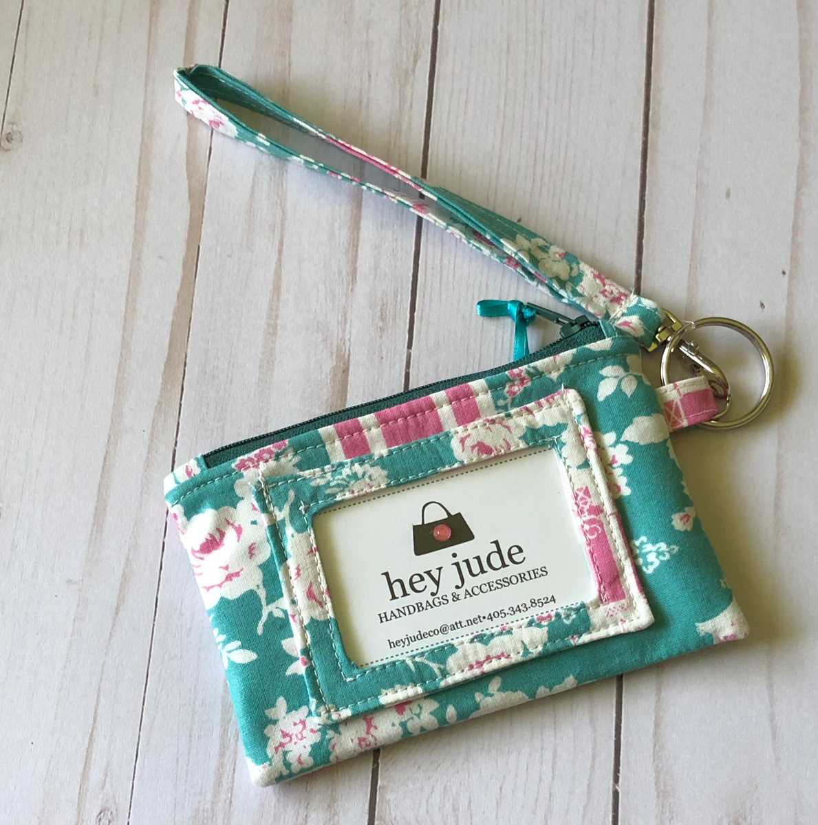 Mini Clear ID Window Wristlet – Heyjude Handmade